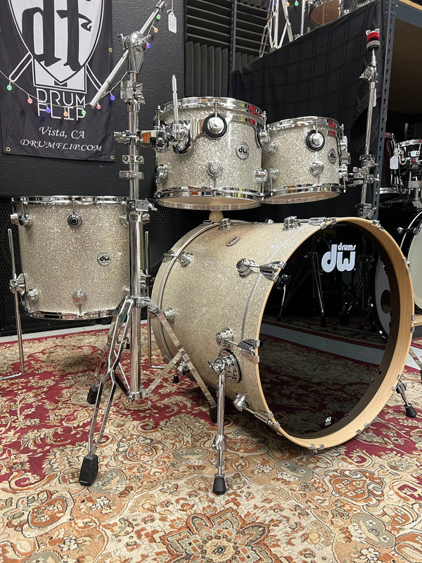 DW Collectors Broken Glass 4pc Drum Set - Drum Flip